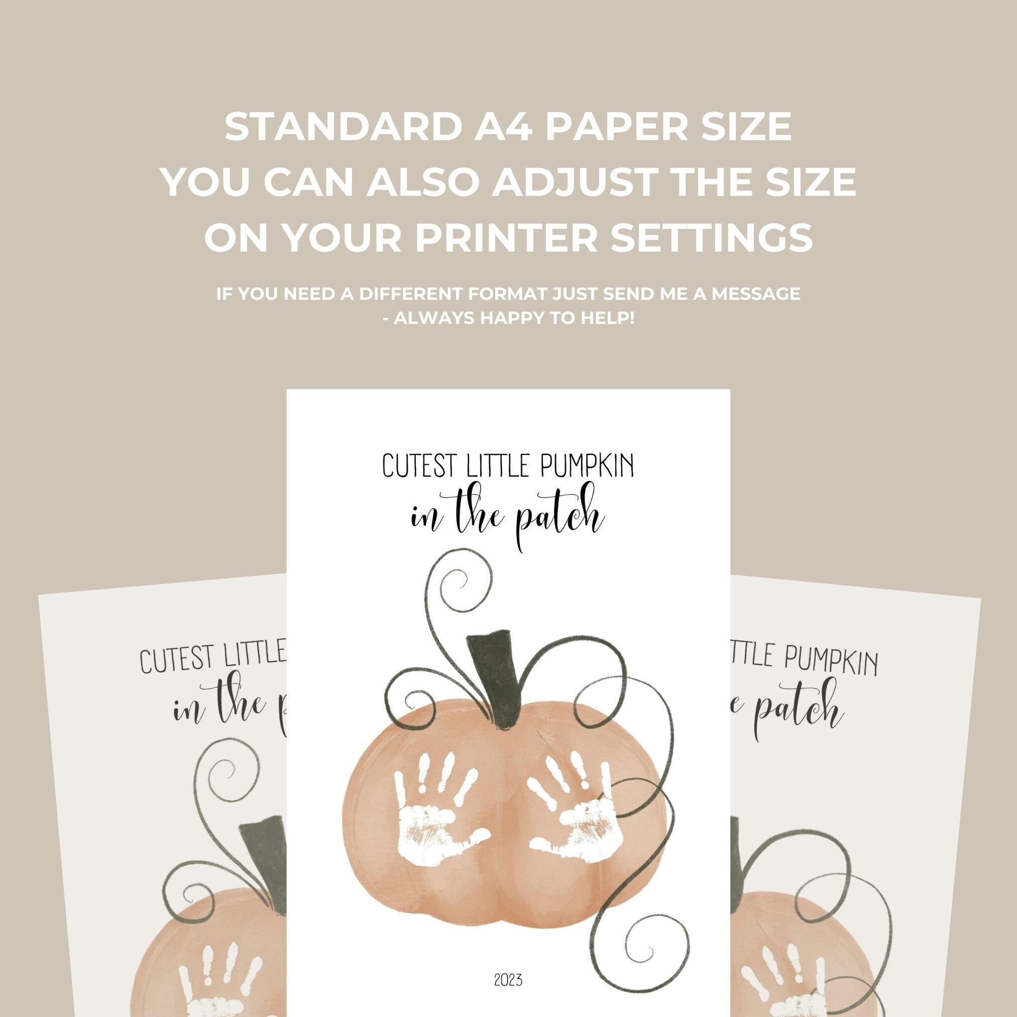 Fall Handprint Craft Printable Pumpkin Art Preschool Craft Kit - Etsy