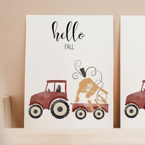 Fall Handprint Craft Printable Bundle Pumpkin Art Preschool Craft Kit ...