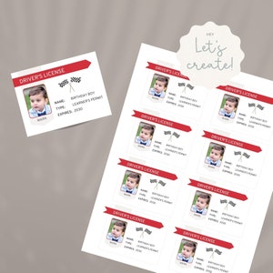 Editable Race Car Birthday Driver's License: Personalized Party Decor ...