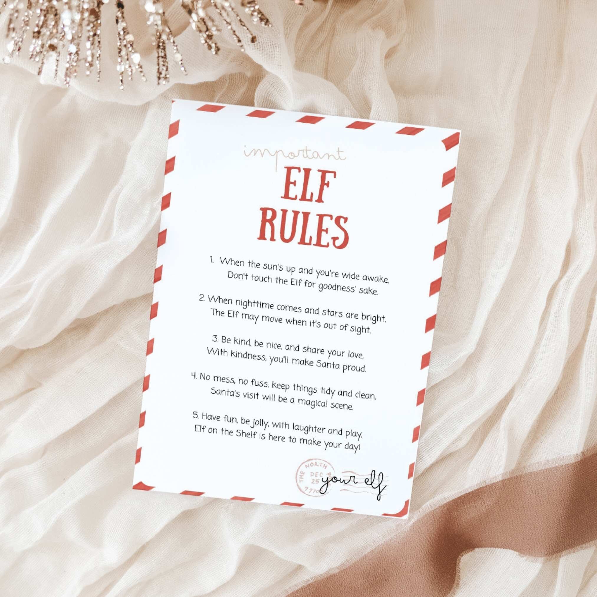 EDITABLE Elf Rules, Elf Goodbye Letter, Elf Welcome Letter, Elf Arrival ...