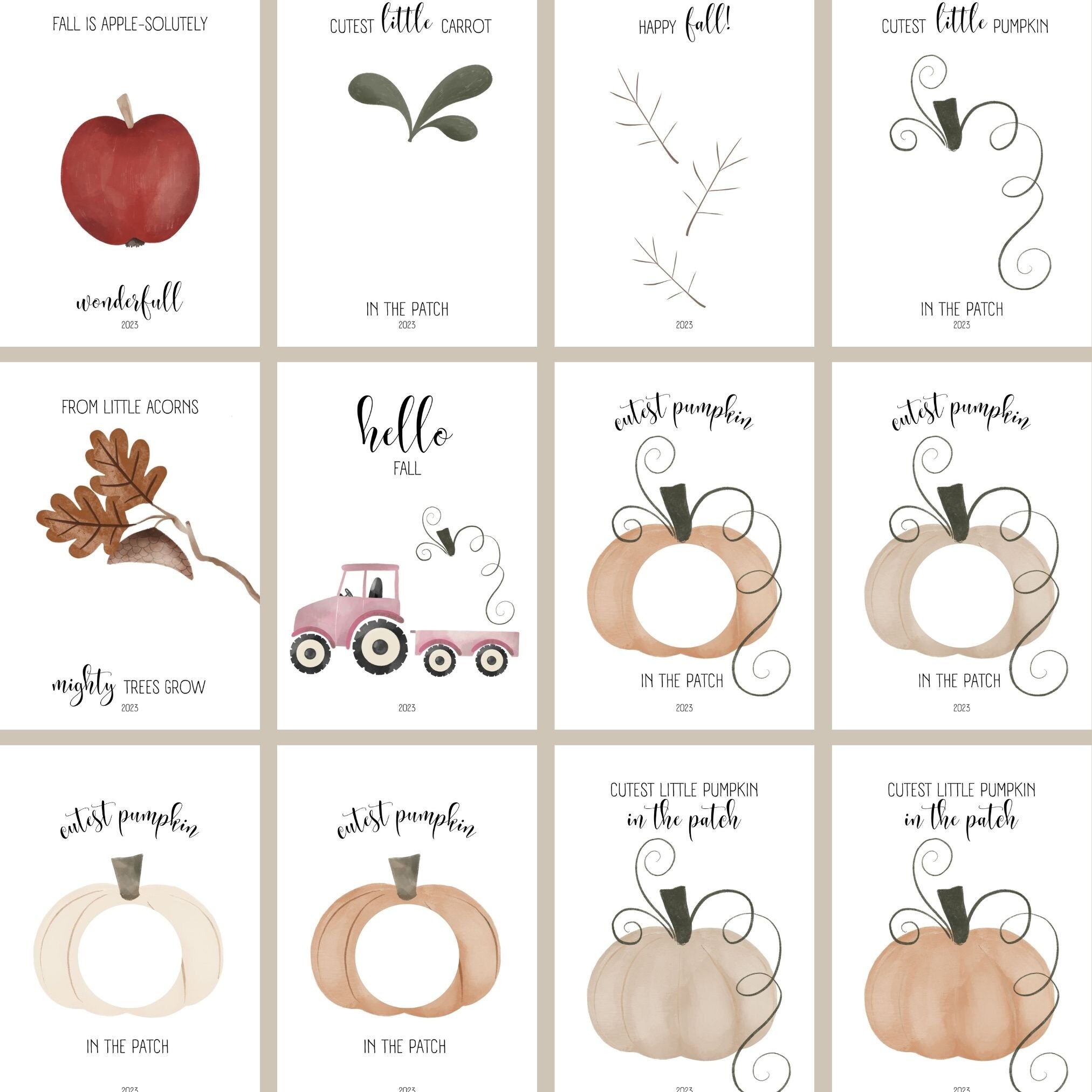 Fall Handprint Craft Printable Bundle Pumpkin Art Preschool - Etsy