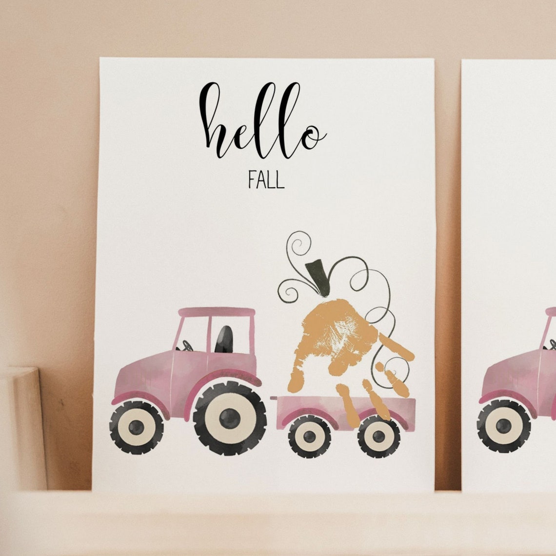 Fall Handprint Craft Printable Bundle Pumpkin Art Preschool - Etsy