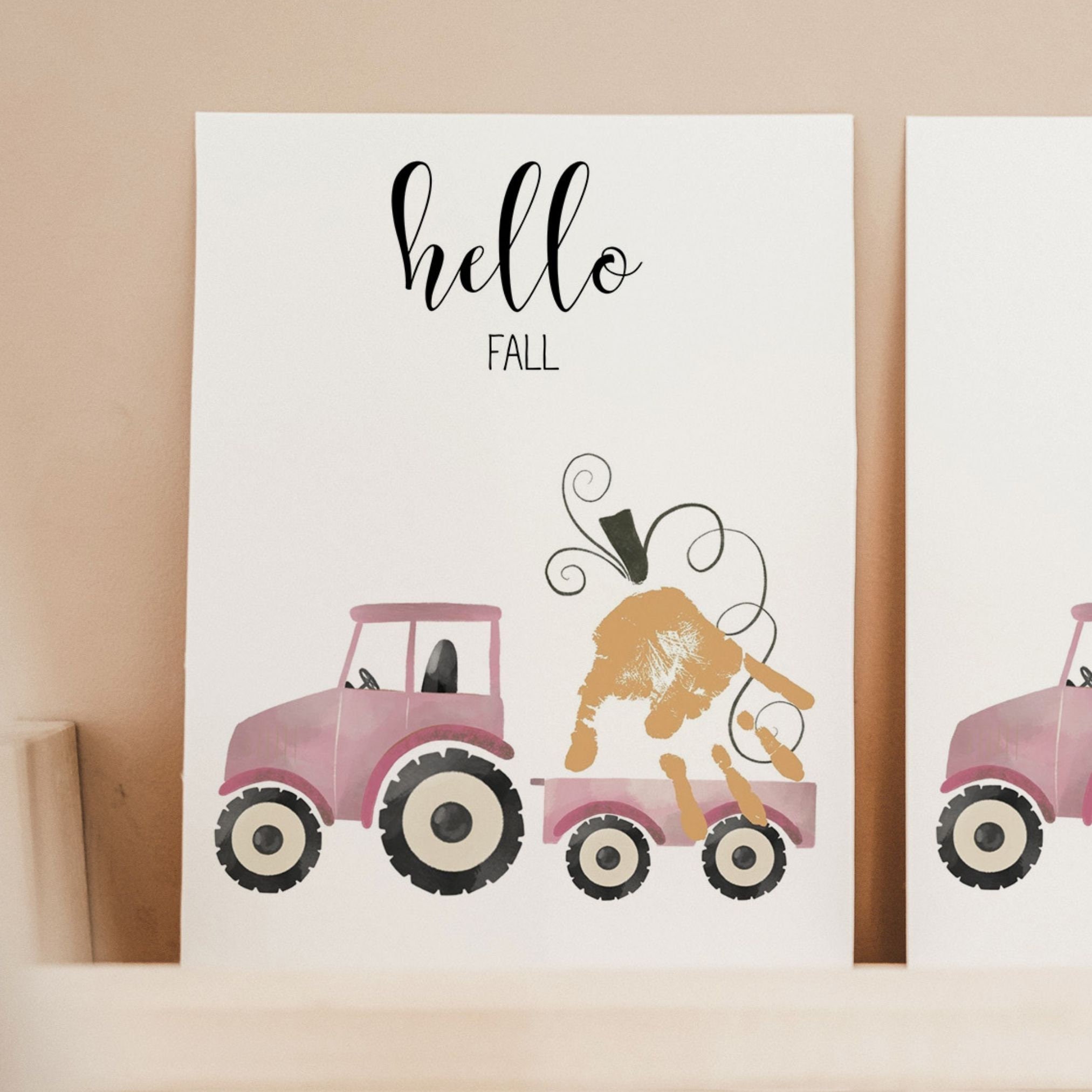 Fall Handprint Craft Printable Bundle Pumpkin Art Preschool - Etsy