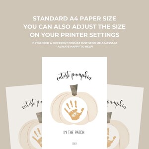 Fall Handprint Craft Printable Pumpkin Art Preschool Craft Kit for Kids ...