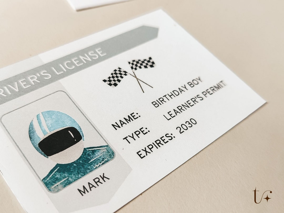 Drivers License Race Car Birthday Party Decorations and Favors ...