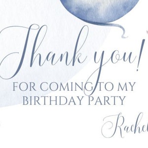 Watercolor Hippo Birthday Favor Tag: Editable Canva Template - Etsy