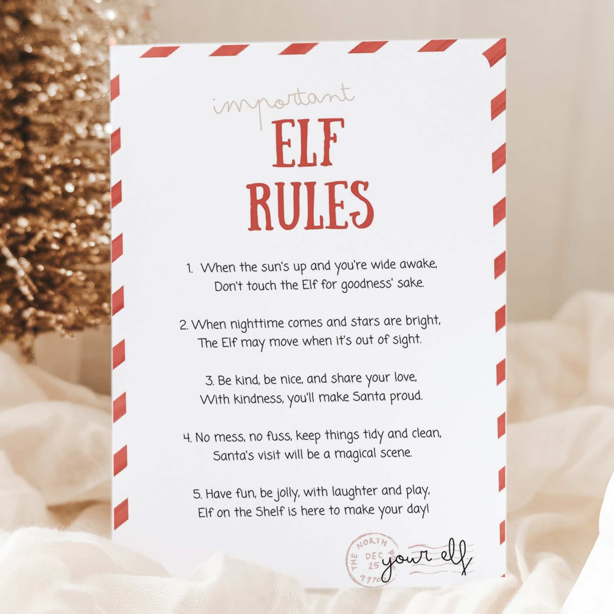 EDITABLE Elf Rules, Elf Goodbye Letter, Elf Welcome Letter, Elf Arrival ...