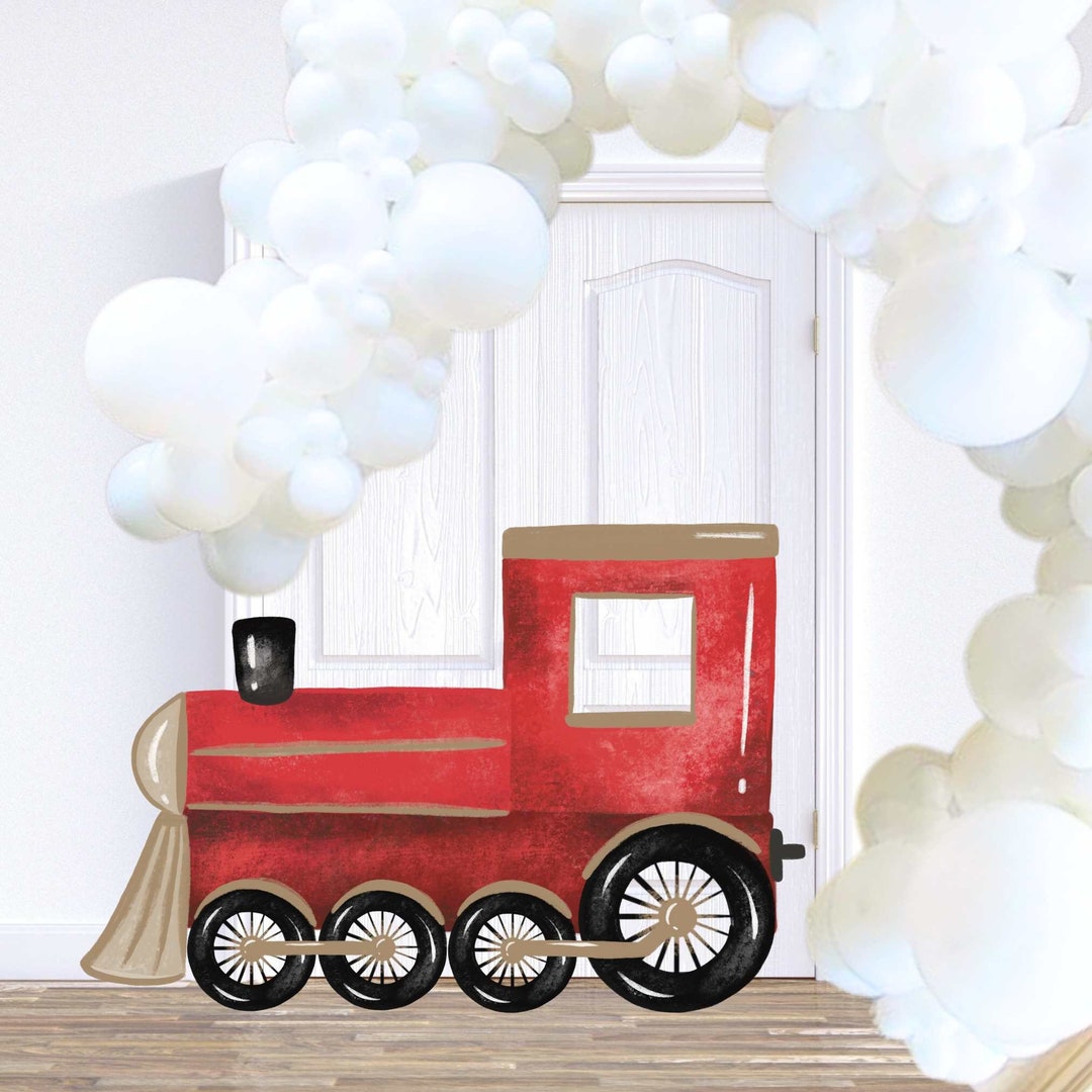 Chugga Chugga Two Two Birthday Decoration Train Big Decor Red Train ...