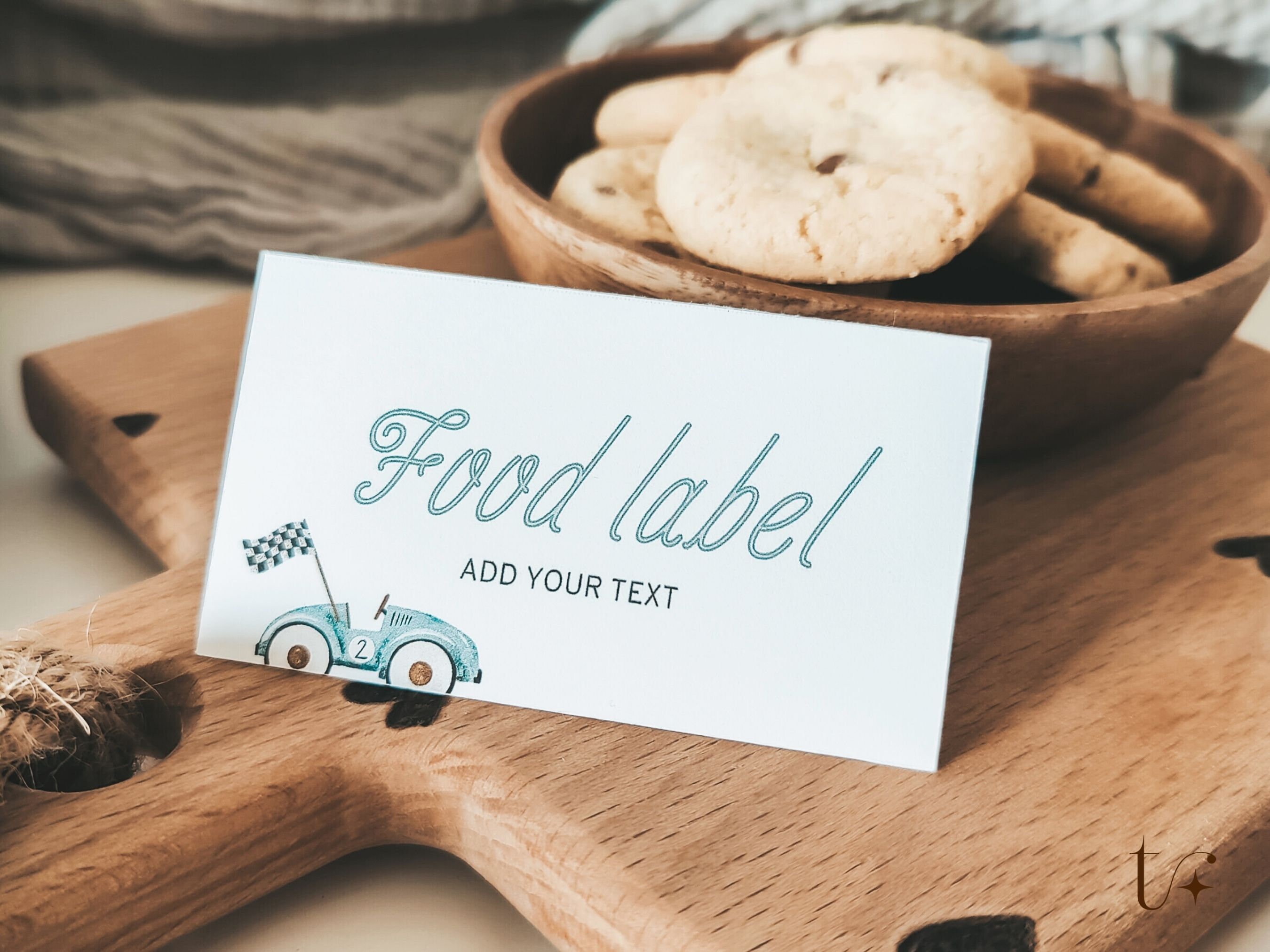Editable TWO Fast Birthday Food Label Tent Race Car 2nd - Etsy
