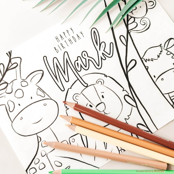Wild One Coloring Page Editable - Etsy