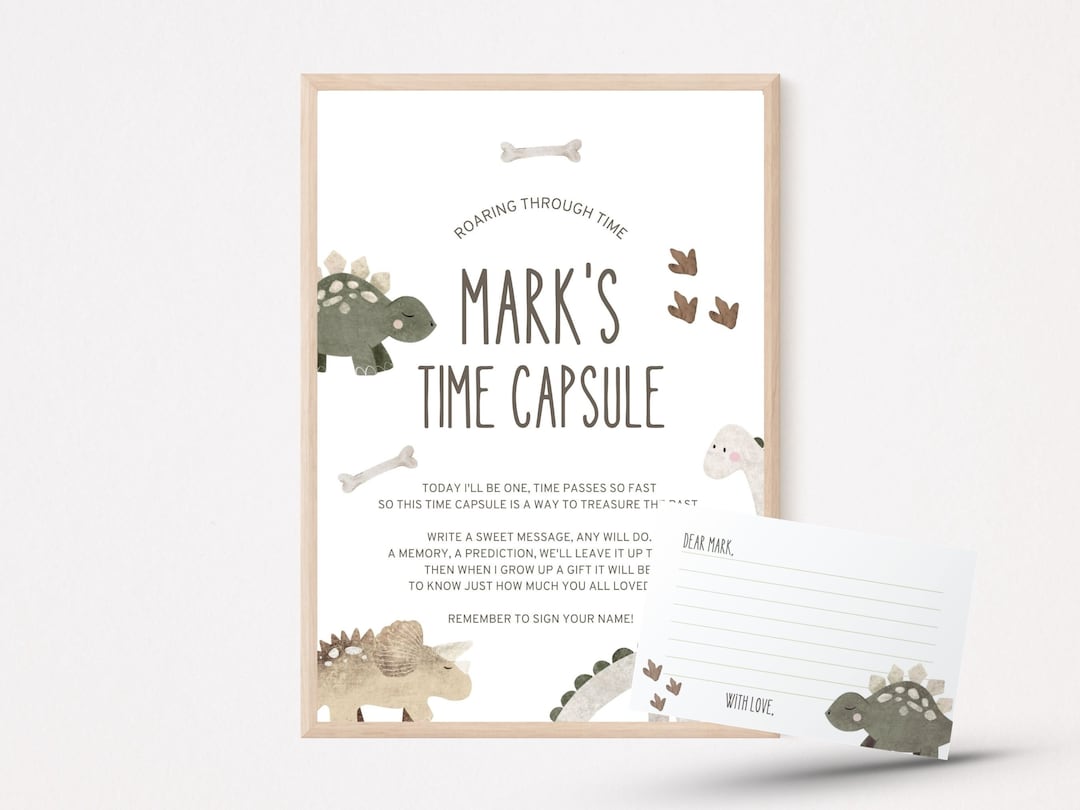 Dinosaur Birthday Time Capsule, Dinosaur Birthday Party, Dinosaur ...