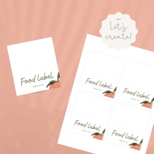 One Sweet Peach Birthday Food Label for Peach Themed First Birthday ...
