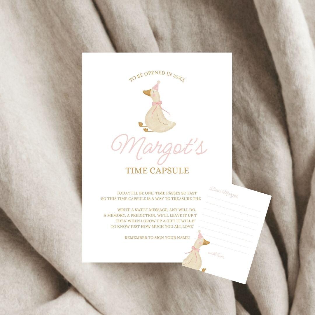 Silly Goose Time Capsule & Notes: First Birthday Keepsake - Etsy