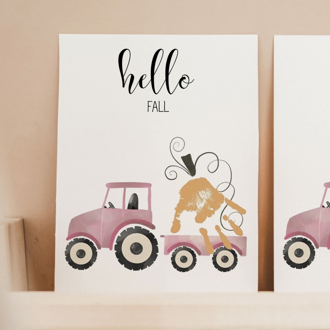 Fall Handprint Pumpkin Craft: Kids Autumn Activity (PDF Printable) - Etsy