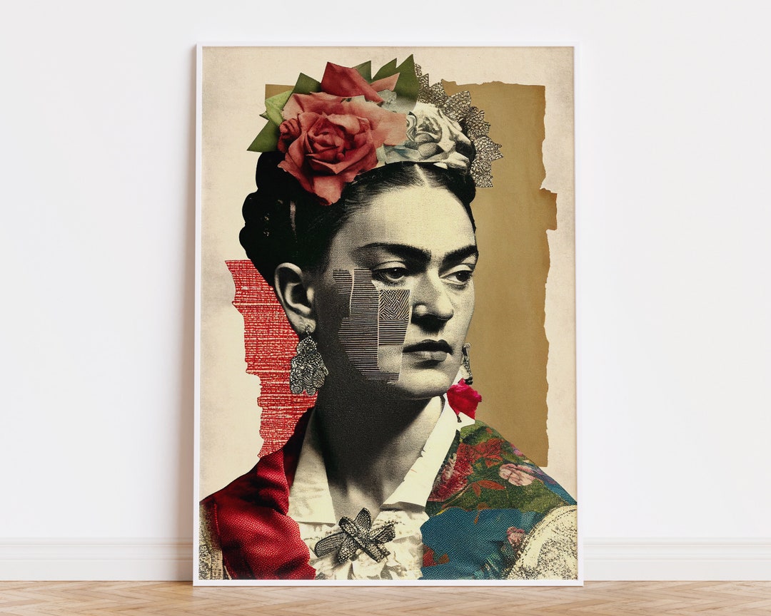 Printable Poster, Frida Kahlo Patchwork Portrait. Wallart. Digital ...