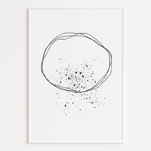 Set of 3 Black and White Abstract Geometric Posters, Printable ...