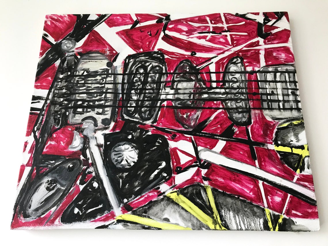 Van Halen Frankenstein Guitar Frankenstrat Oil Painting on Canvas 50x60 ...