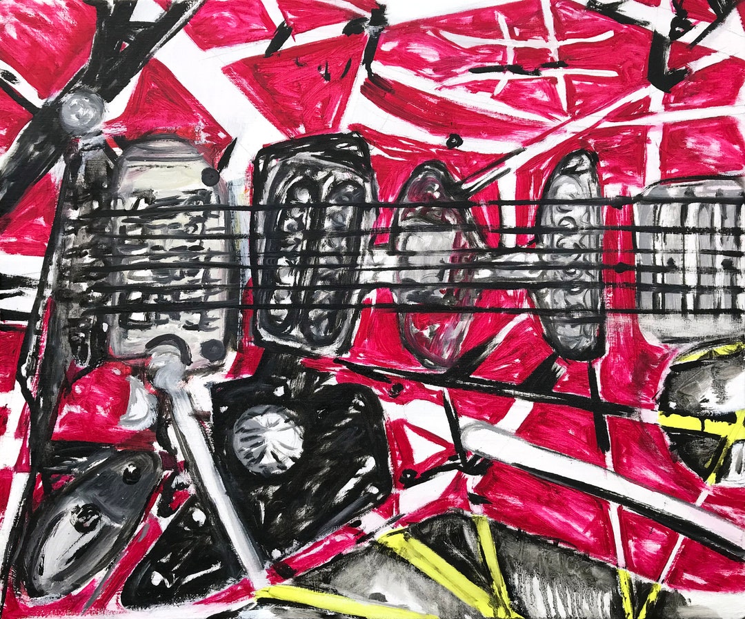 Van Halen Frankenstein Guitar Frankenstrat Oil Painting on Canvas 50x60 ...
