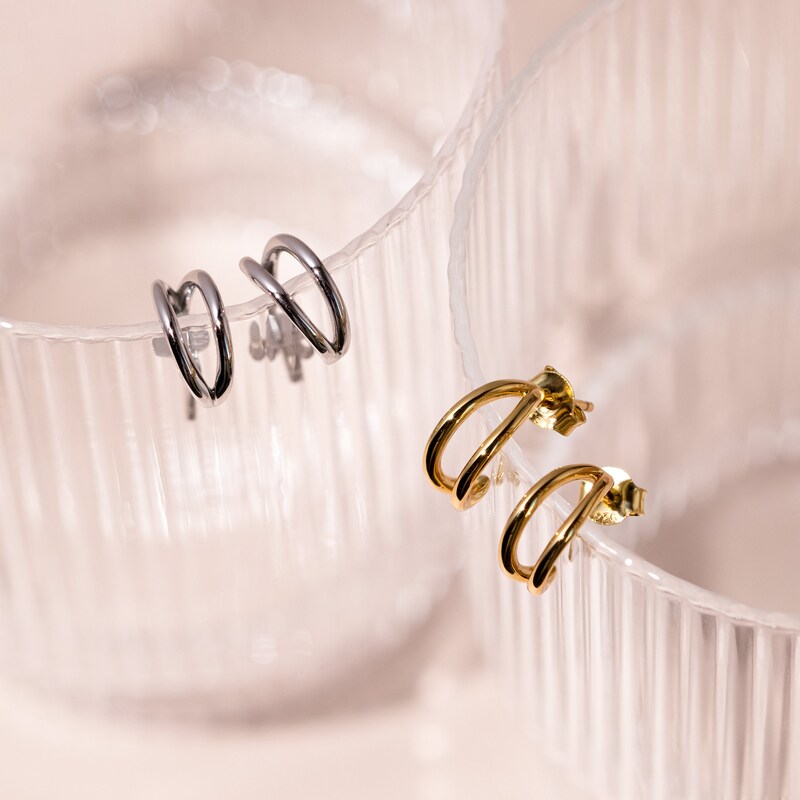 Double Hoop Earring - Etsy