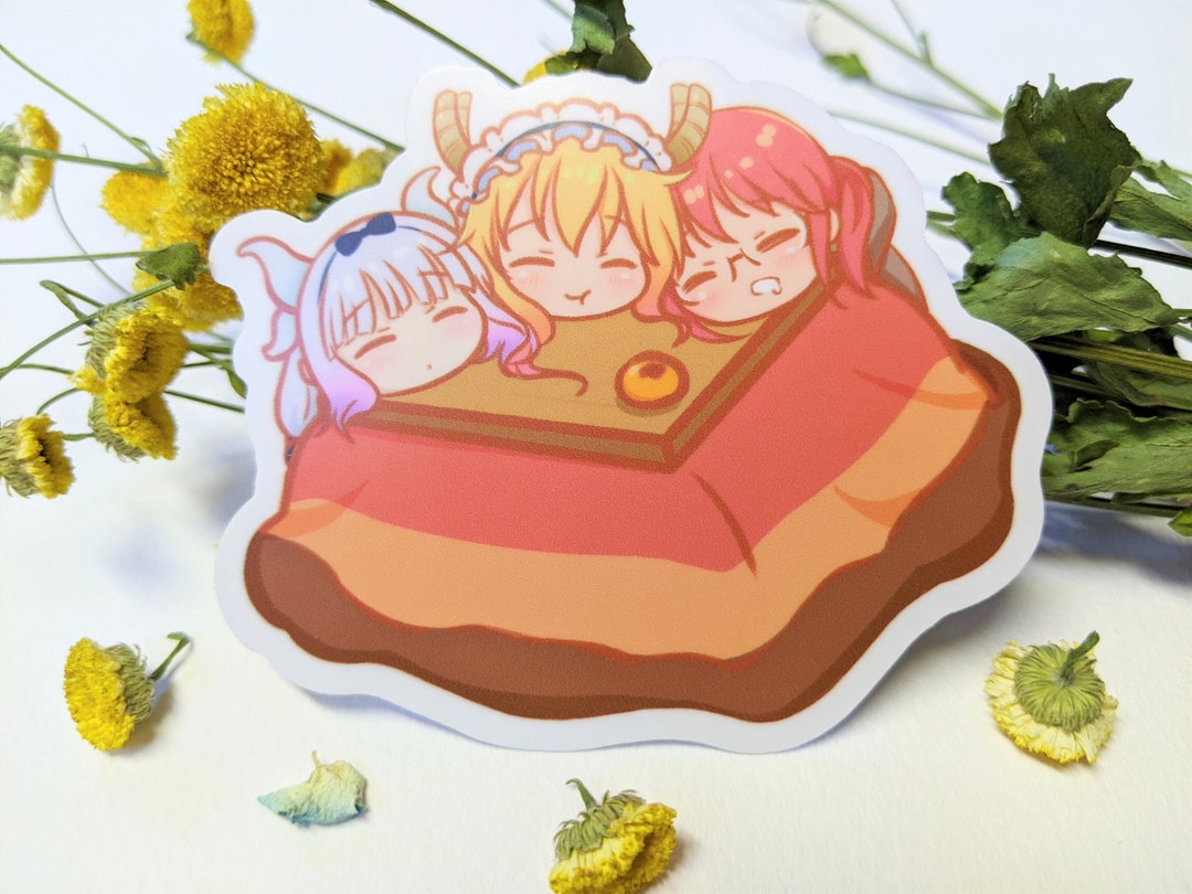 Miss Kobayashi's Dragon Maid Sticker, Tohru, Kanna, Kobayashi, Kotatsu ...