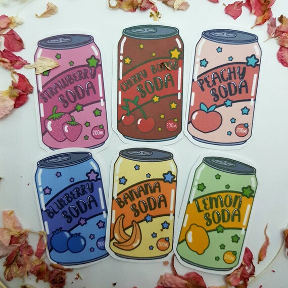 Soda Cans Die Cut Sticker Pack - Etsy