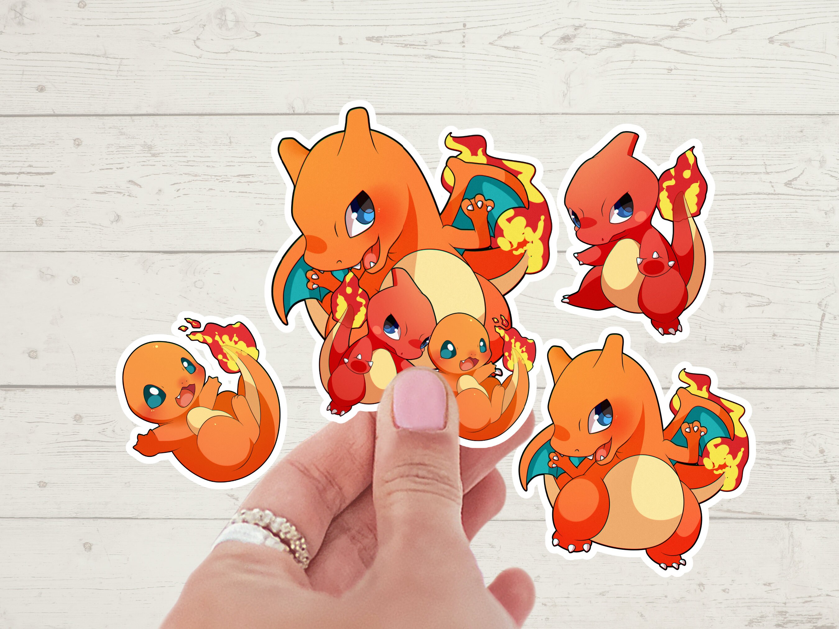 Gen 1 Fire Starters Charmander, Charmeleon and Charizard - Etsy
