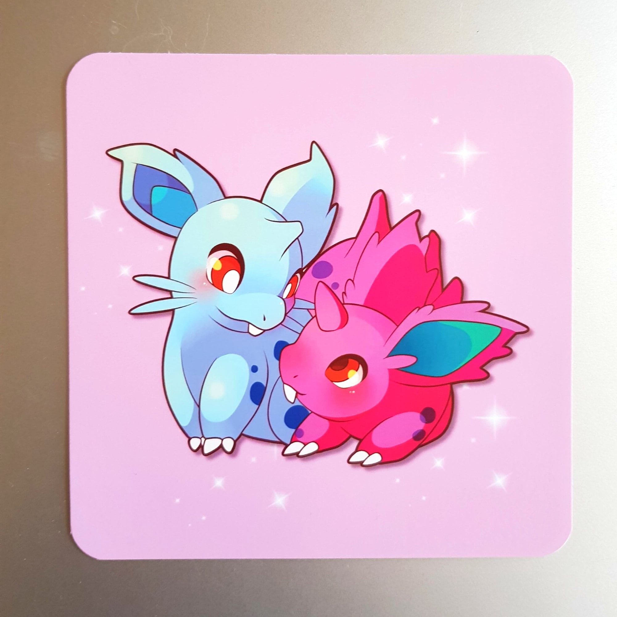 Nidoran female and Male Art Print - Etsy