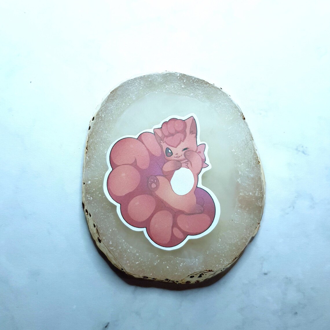 Kawaii Vulpix Die Cut Sticker - Etsy