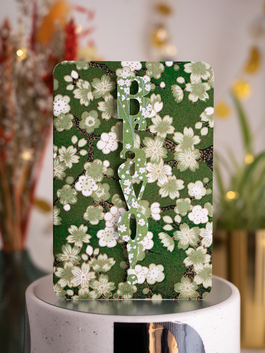 Customizable Japanese Paper Card Midori - Etsy