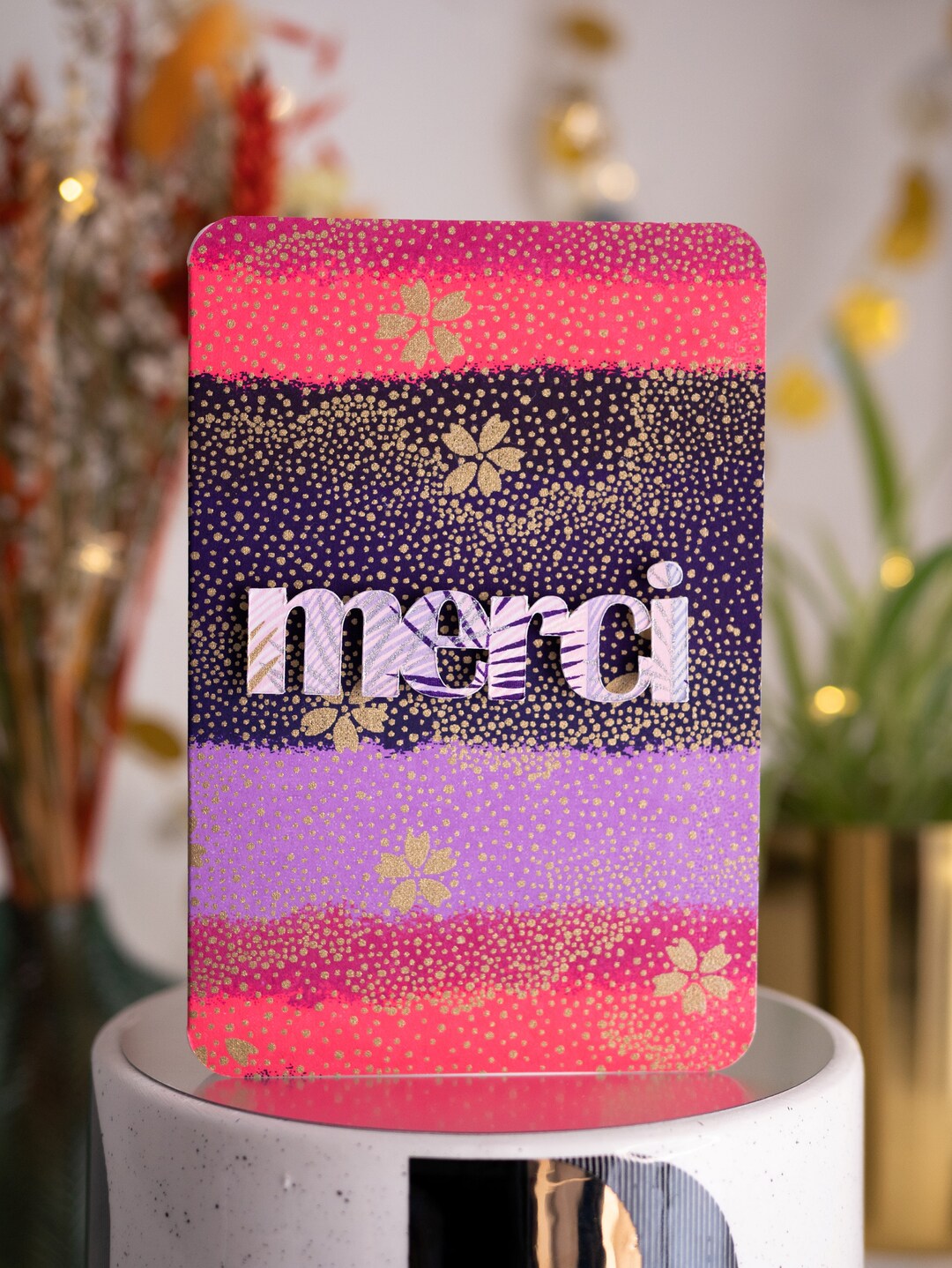 Customizable Japanese Paper Card Murasaki - Etsy