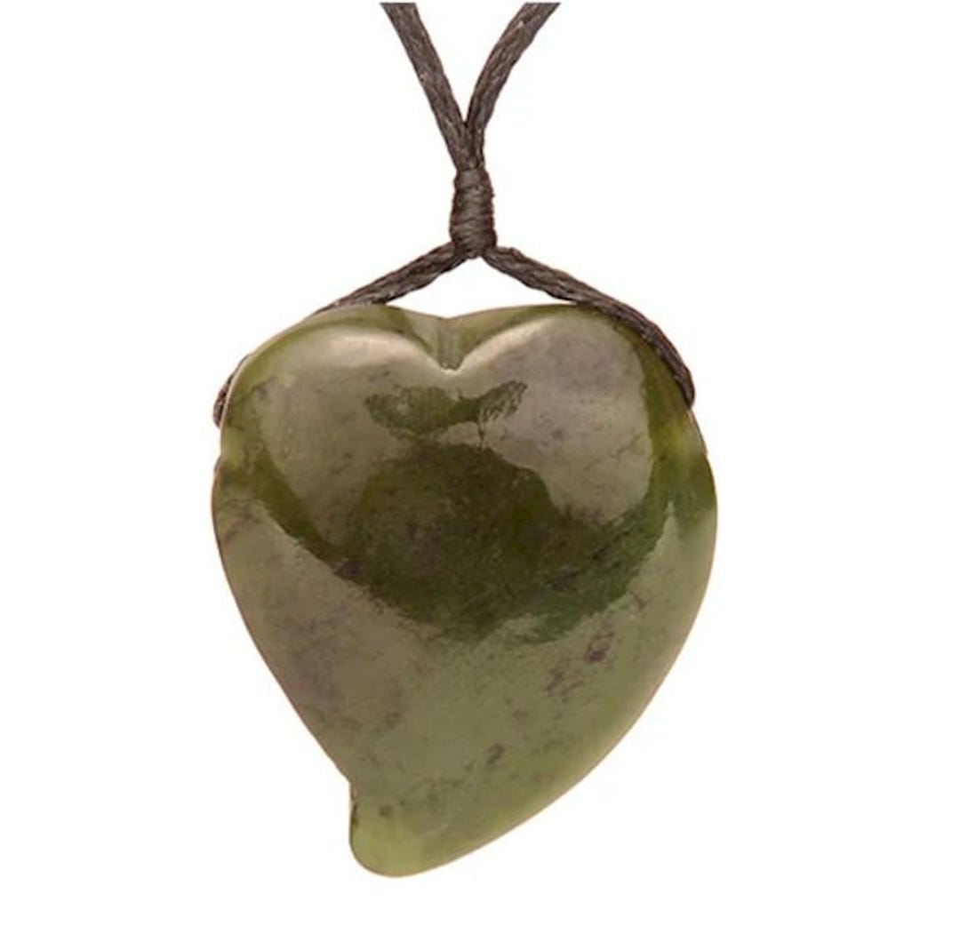 New Zealand Maori Carved Jewellry Jade Puff Heart Pendant - Etsy
