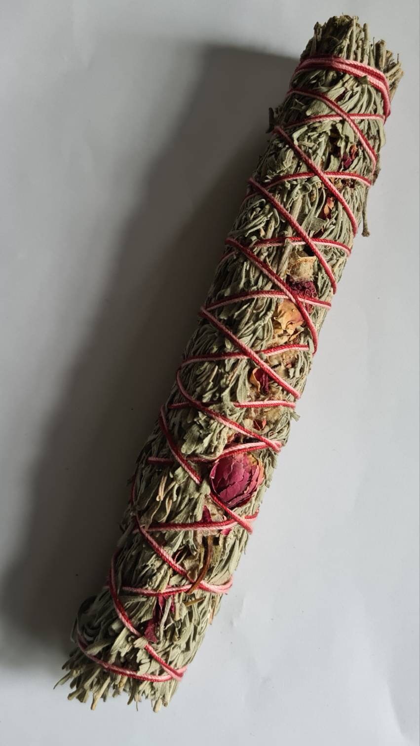 Blue Sage and Roses Smudge Stick 7 Inch. Smudge Sticks Native American ...