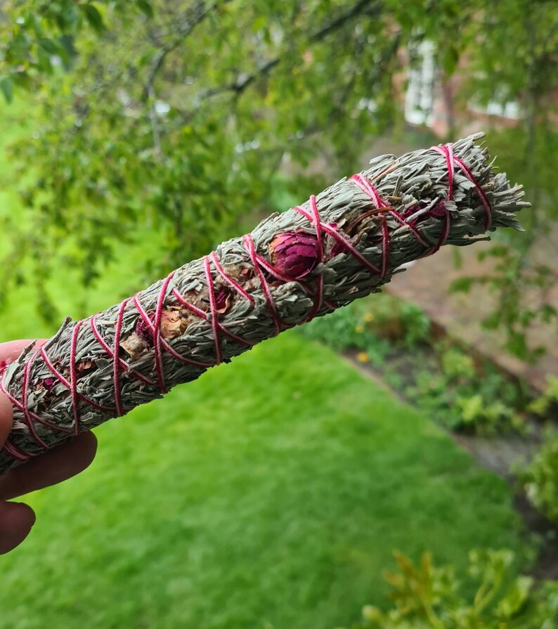 Blue Sage and Roses Smudge Stick 7 Inch. Smudge Sticks Native American ...