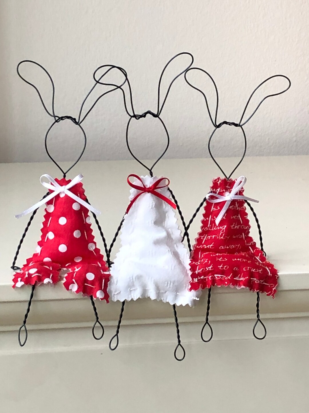 Easter Bunny Set, Set of 3, Rabbits, Stuffed Bunny, Easter Decoration ...