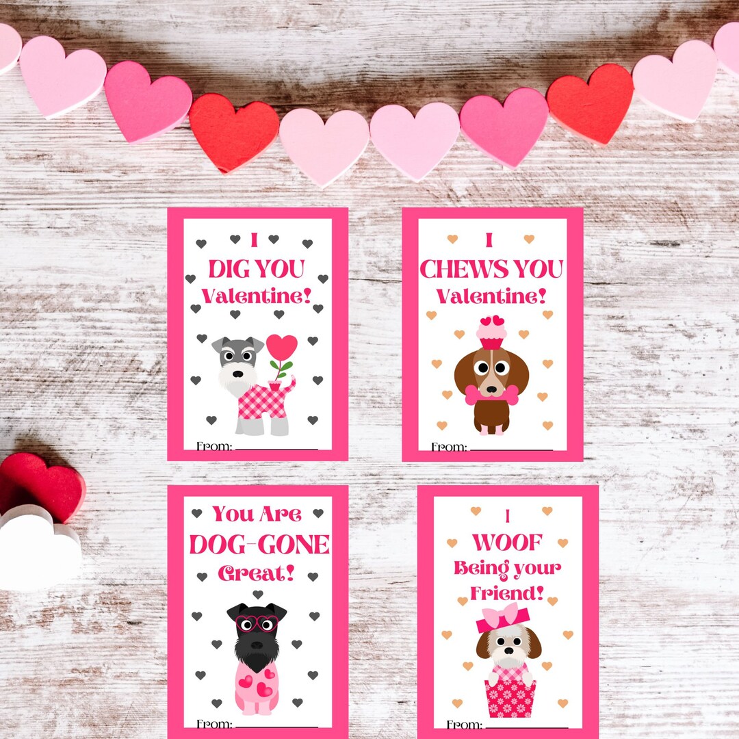 Love Pups Printable Valentines - Etsy