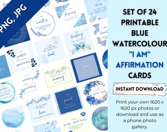 I AM Affirmation Cards Printable - Etsy