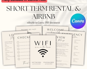 Airbnb Signs, Airbnb Template, Airbnb Templates, Airbnb Welcome Sign ...