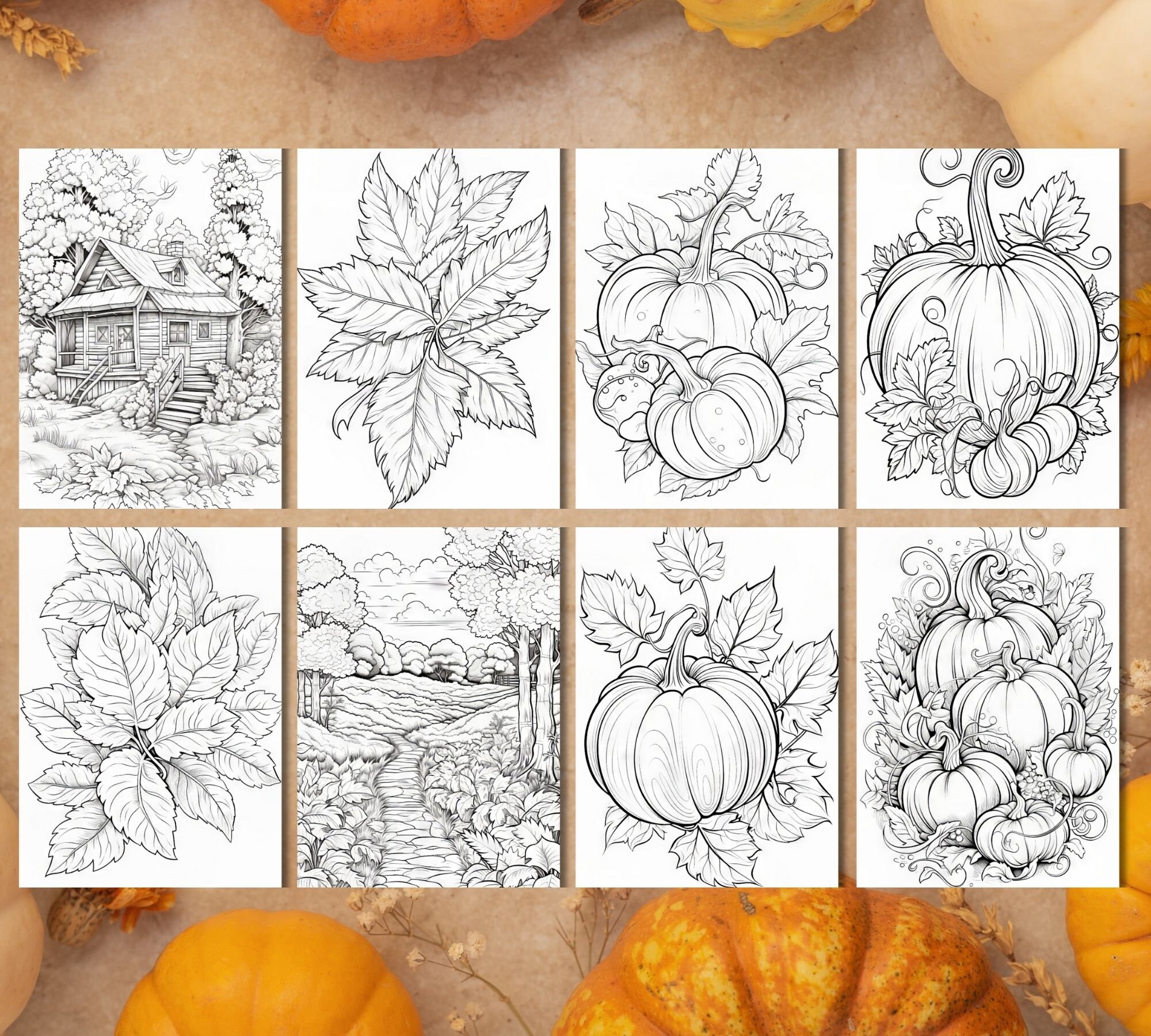 Fall Coloring Pages Autumn Coloring Pages Autumn Coloring Book ...