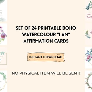 Printable Affirmation Cards I Am Affirmation Cards Care Package for Her ...