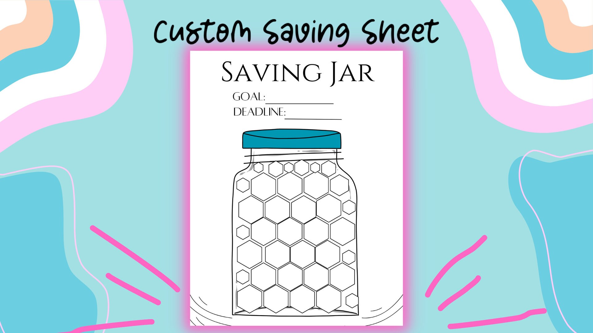 Custom Saving Sheet, Saving Challenge Printable, Savings Tracker, Money ...