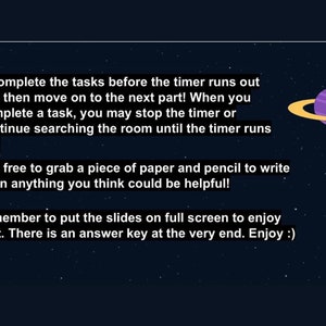 Digital Educational Space Themed Escape Room - Etsy