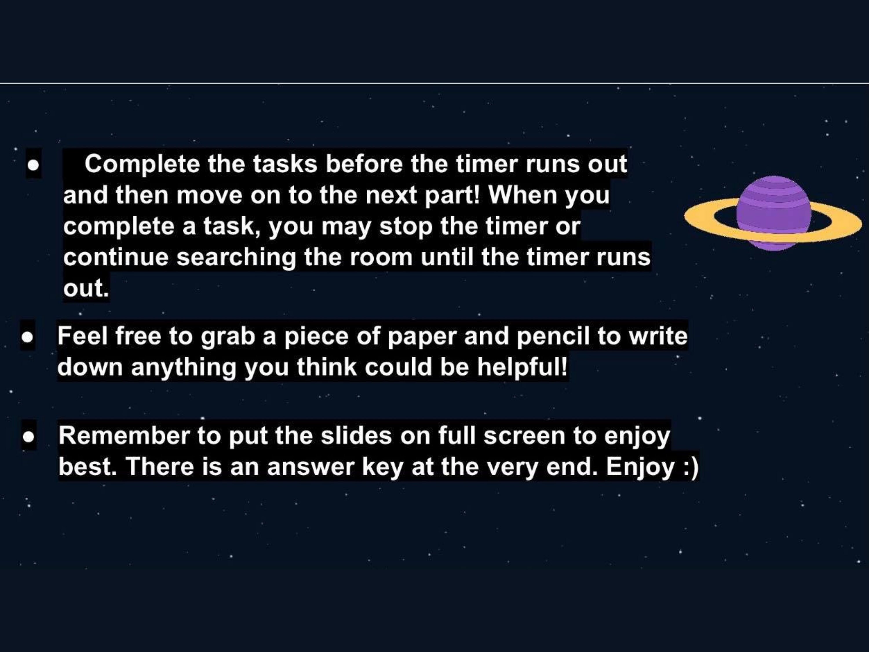 Digital Educational Space Themed Escape Room - Etsy