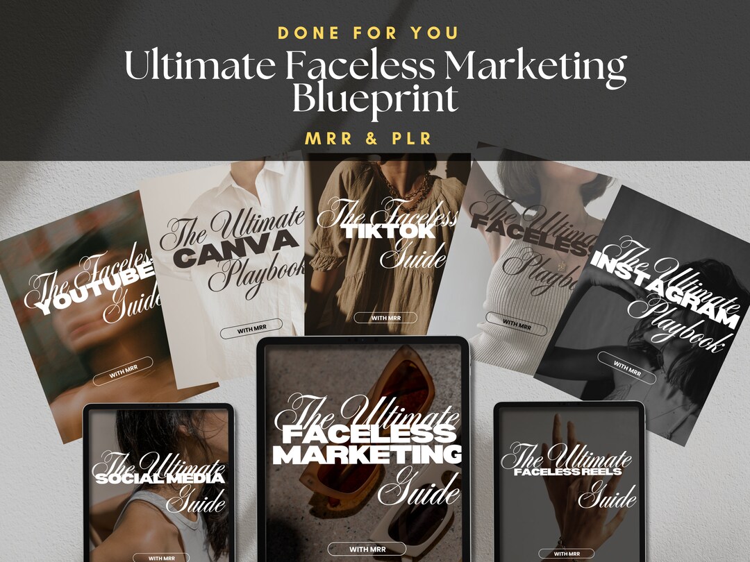 The Ultimate Faceless Marketing Blueprint, 8 Guides, Passive Income ...