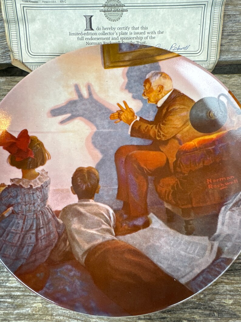Norman Rockwell Limited Edition Collectible Plate the Shadow Artist ...