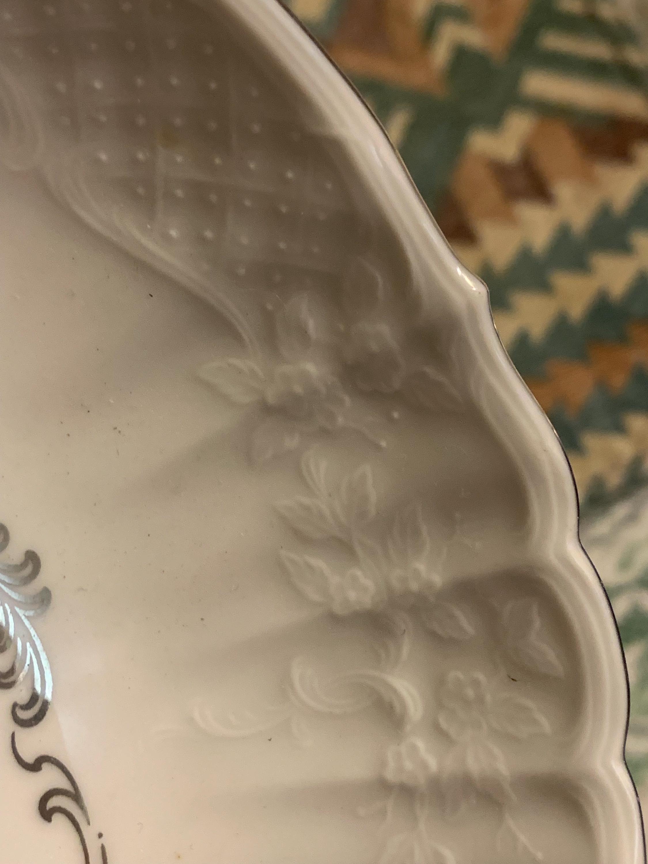 Alboth Kaiser Silver Rose Pattern Pedestal Compote West German Golden ...