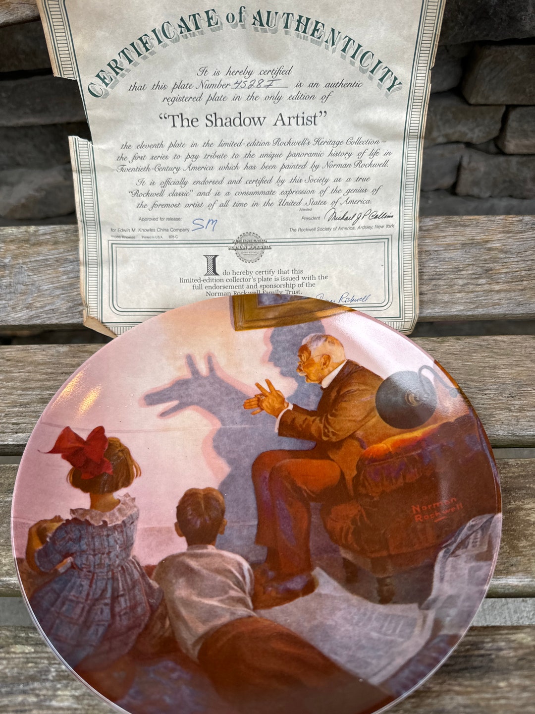 Norman Rockwell Limited Edition Collectible Plate the Shadow Artist ...