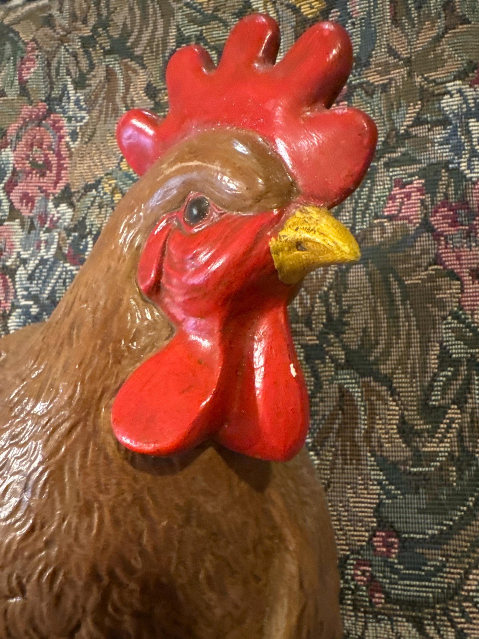 Vintage Wall Pocket Planter Sitting Hen Kitchen Farmhouse Rustic Decor ...