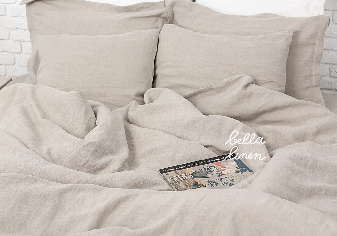 Linen Sheet Set in Natural Grey Bed Sheets Bedding Set King - Etsy