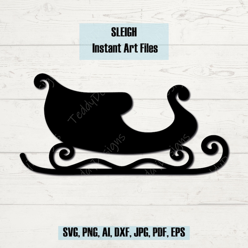Santa Sleigh Svg Instant Digital Download Svg Png Dxf - Etsy