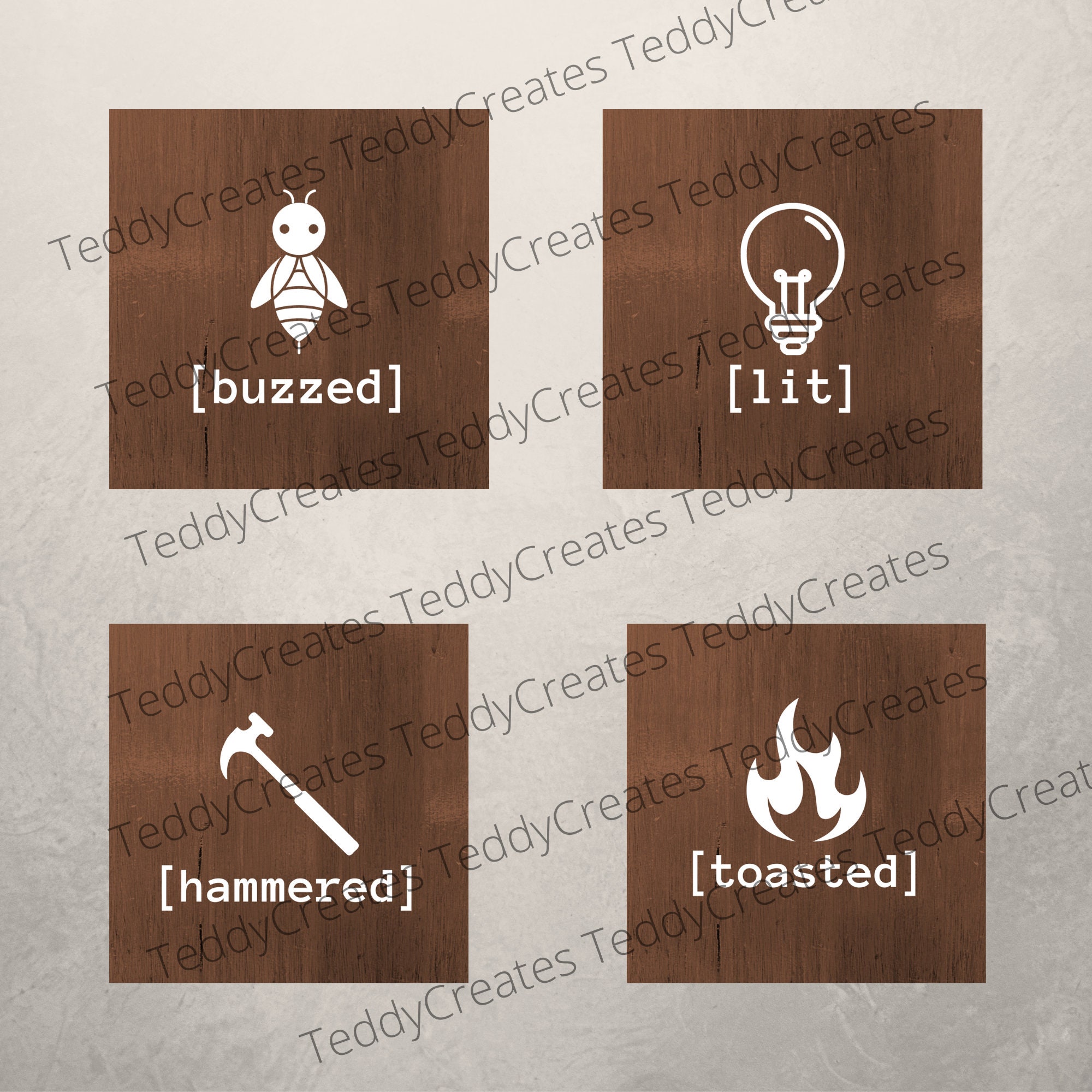Hammered Buzzed Lit Toasted SVG File PNG File Digital - Etsy Canada
